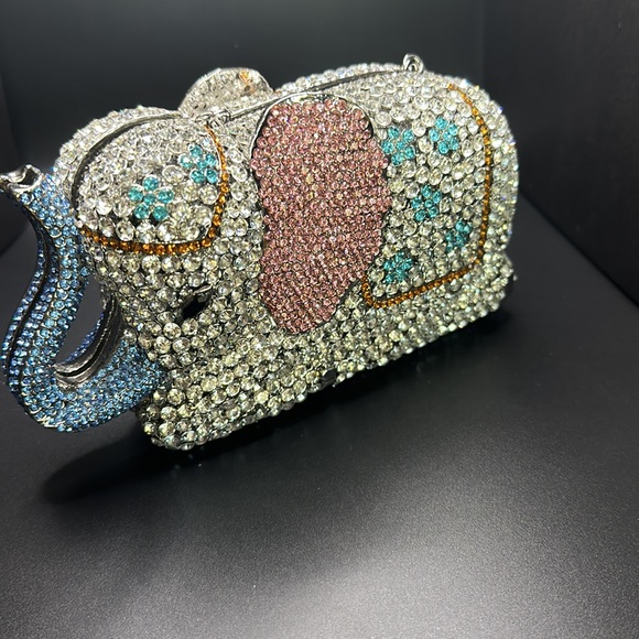 Bags | Elephant Rhinestone Clutch Handbag | Poshmark